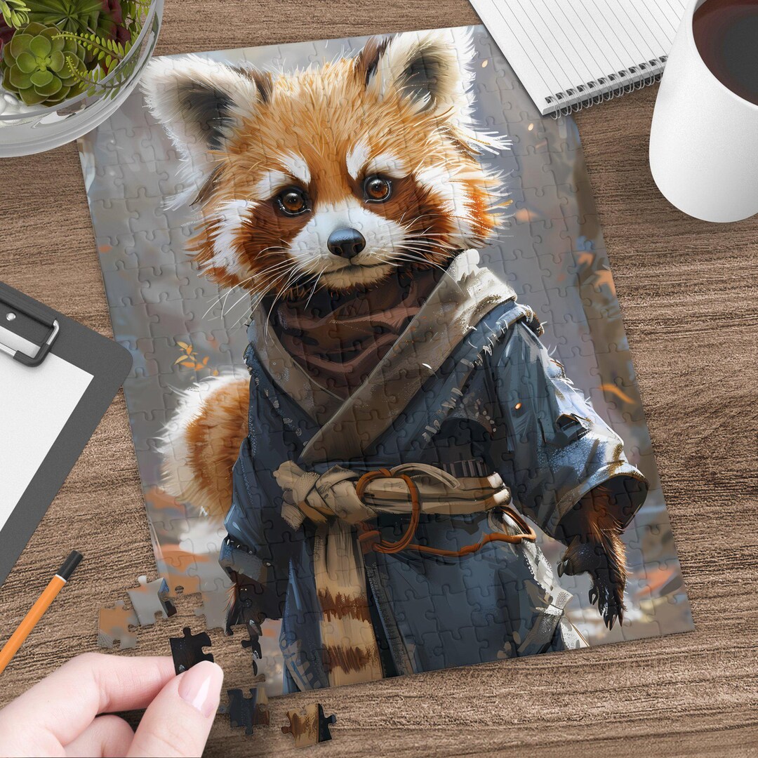 Red Panda Puzzle, Cute Animal Jigsaw for Adults and Kids, 30 100 200 ...