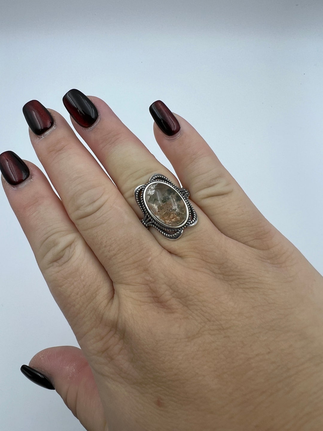 Phantom Quartz Ring - Sleek and Elegant Gemstone Jewelry - Etsy