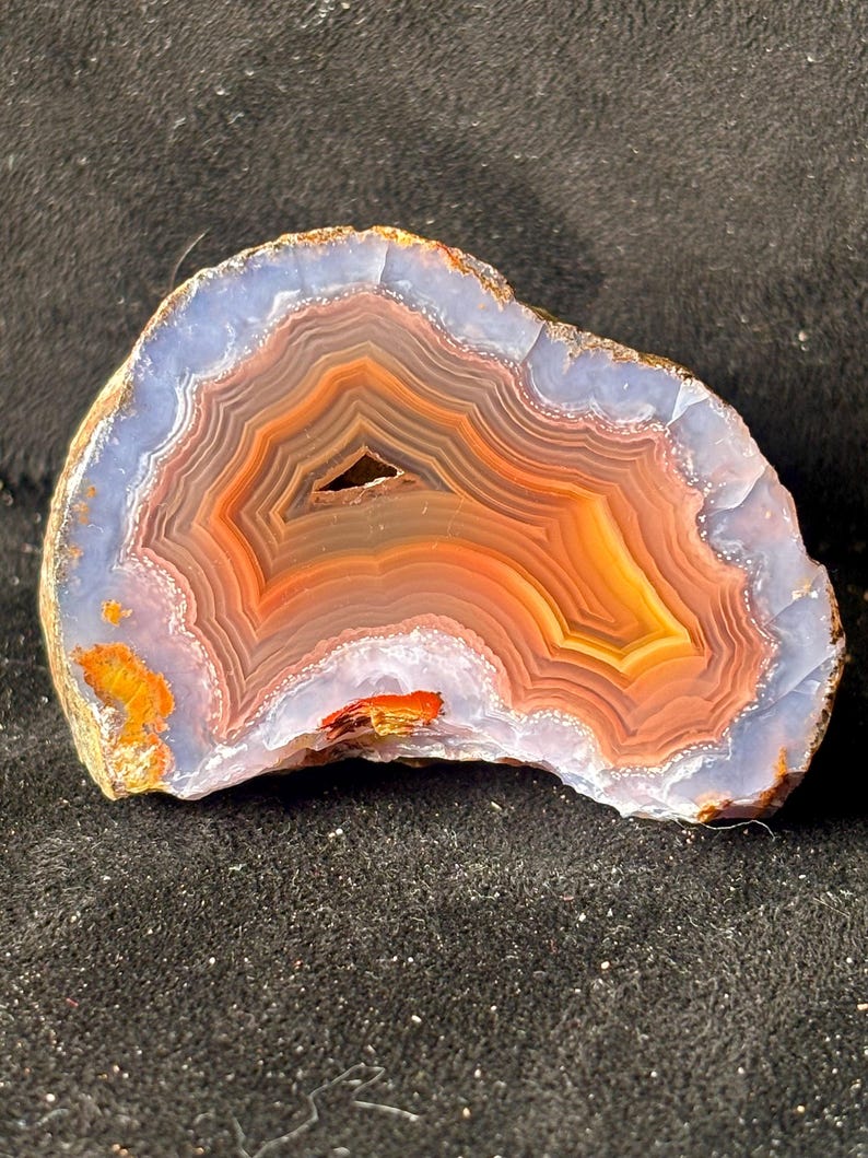 Banded El Sueco Agate Specimen, Golden Colors, Chihuahua Mexico, 50mm ...