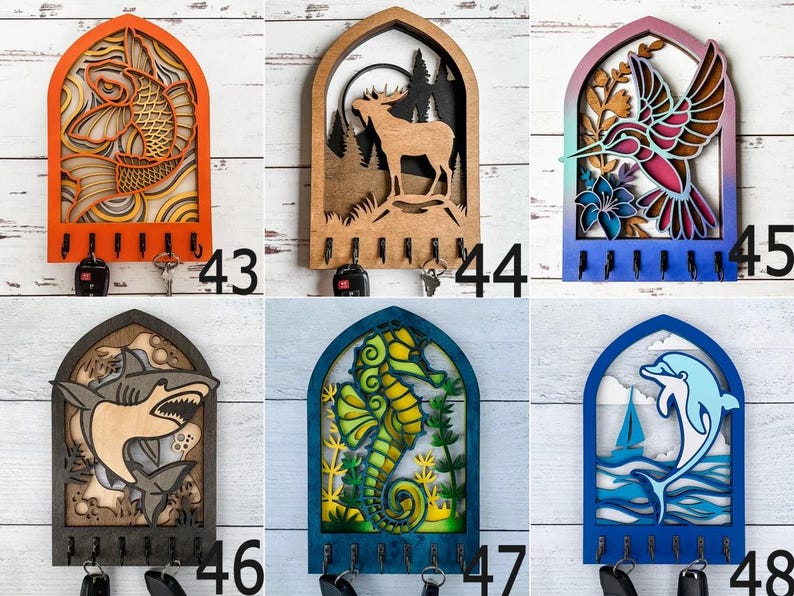 Arch Key Hangers | House Warming | Gift for Home | Wooden Wall Key ...