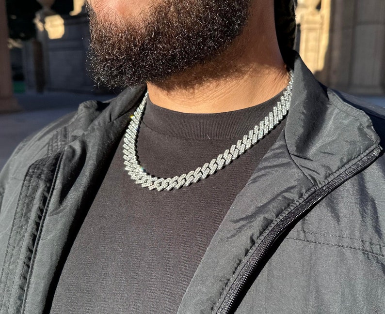 Diamond Cuban Link Chain, CZ Stone Cuban Link Chain, Iced Out Cuban ...