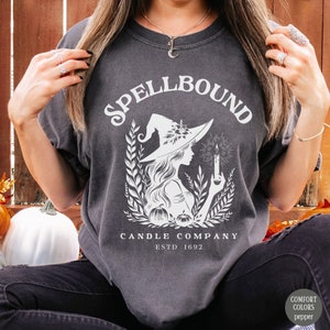 Spellbound Candle Company Comfort Colors Shirt, Witchy Candle Shirt ...