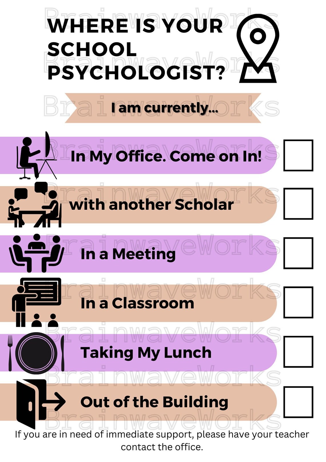 Where is Your School Psychologist? Office Door Decor - Etsy