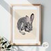 Rabbit Watercolor Woodland Nursery Print Baby Girl Wall Art Gifts Cute ...