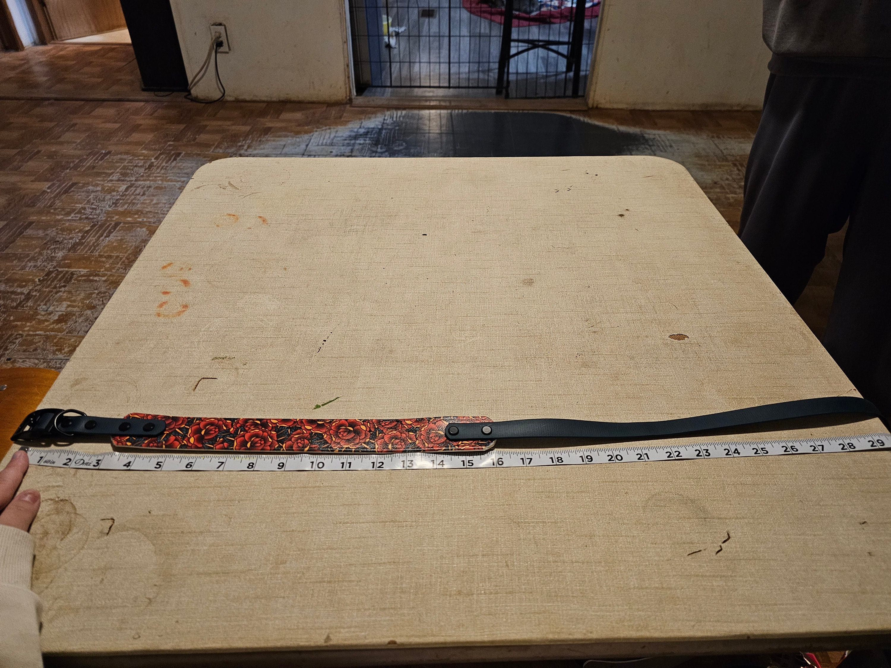 Traditional Rose Pattern and Dark Green Biothane Dog Collar 2 Tone - Etsy