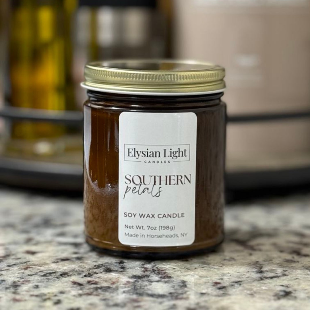Southern Petals 7oz Hand-poured Soy Candle | Floral Scent | Long ...