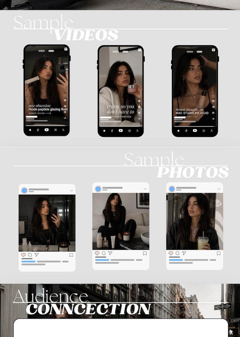 Influencer Media Kit – Scrolling Website Template, Minimalist Portfolio ...