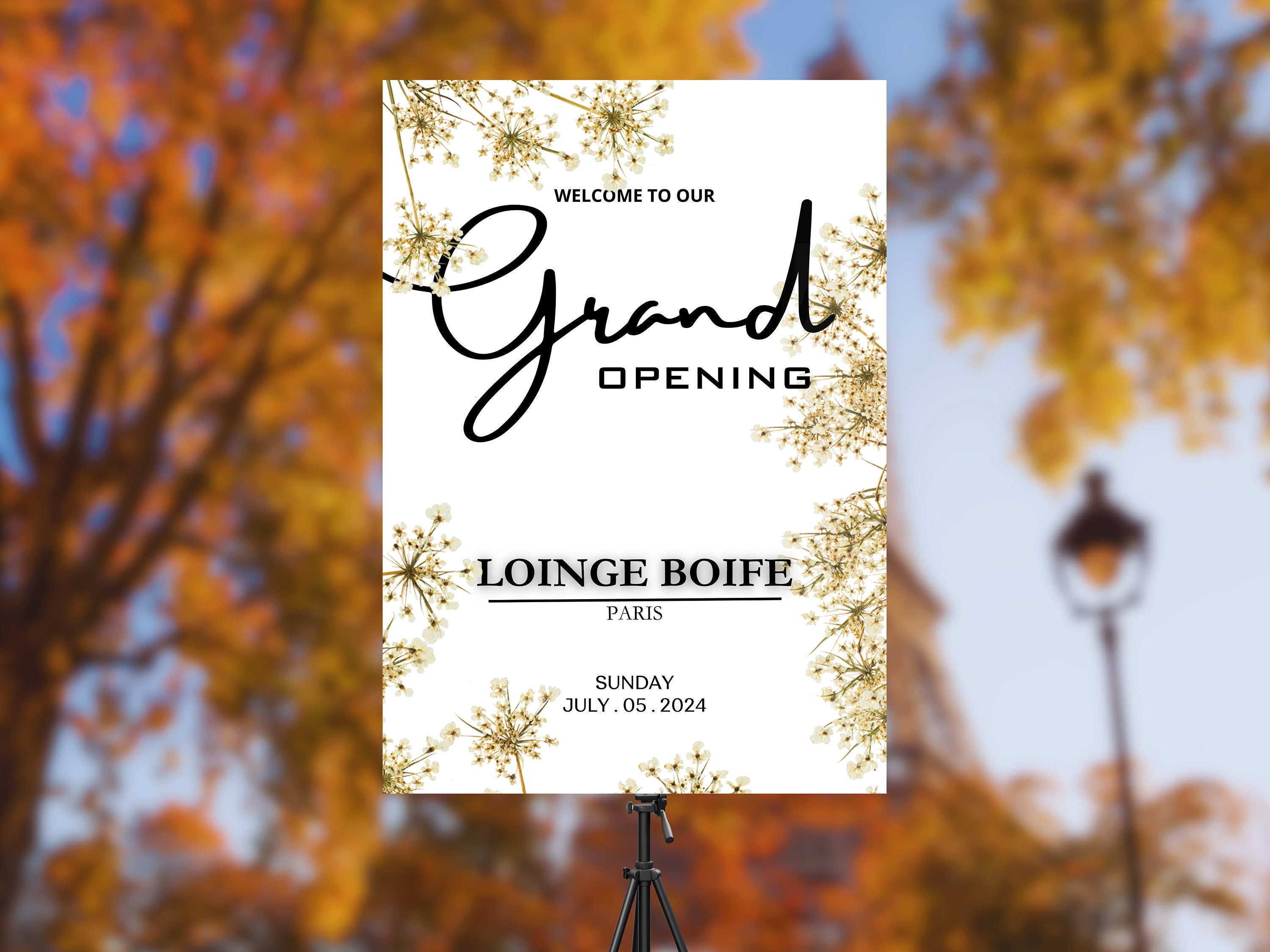 Grand Opening Sign Template, Minimalist Business Launch Signage ...