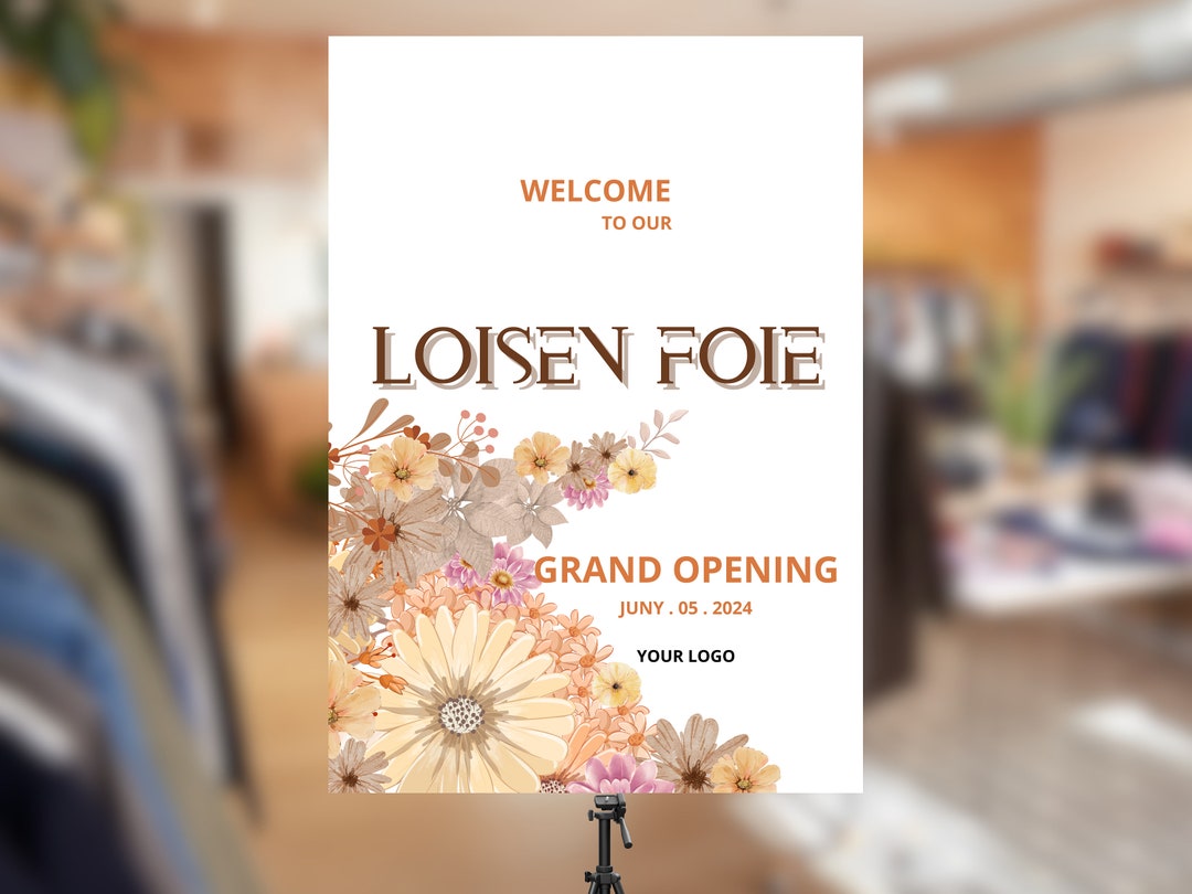 Grand Opening Sign Template, Flowers Grand Opening Template, Business ...