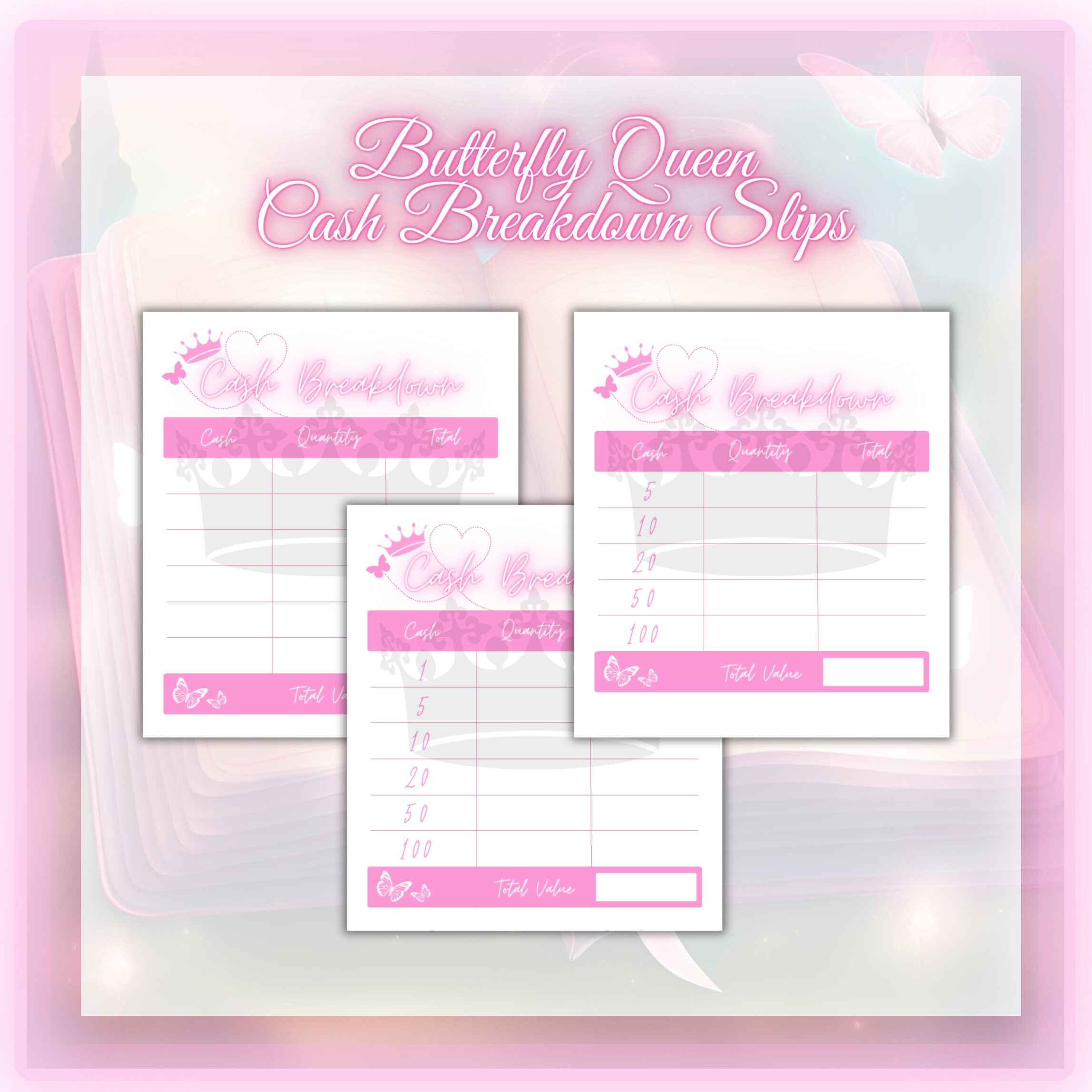 Butterfly Queen Budget Basics Bundle | Pink Envelope Inserts | Cash ...