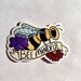 Bee Mindful Bee With Flowers Sticker - Etsy