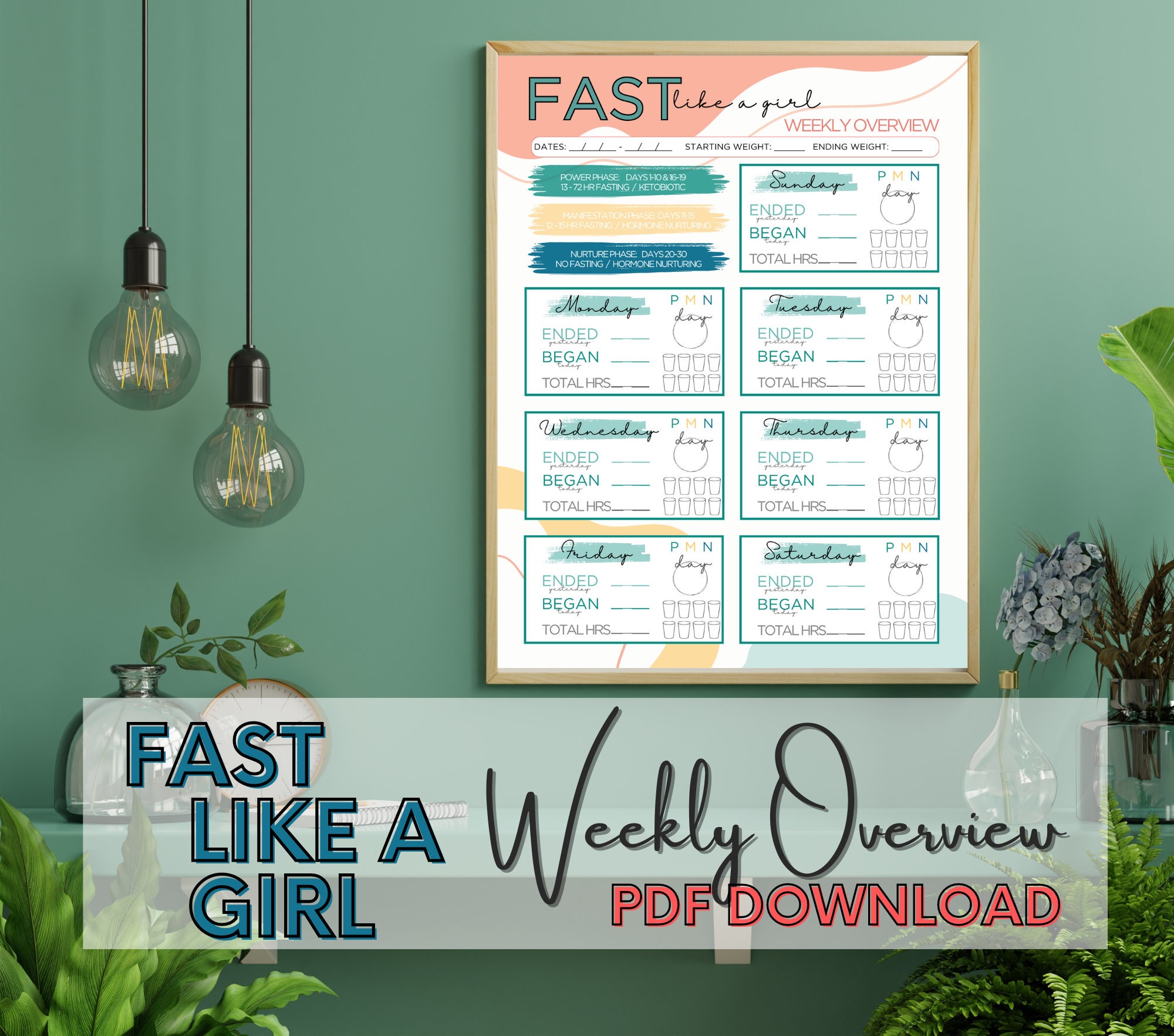 Fast Like a Girl WEEKLY OVERVIEW - Etsy