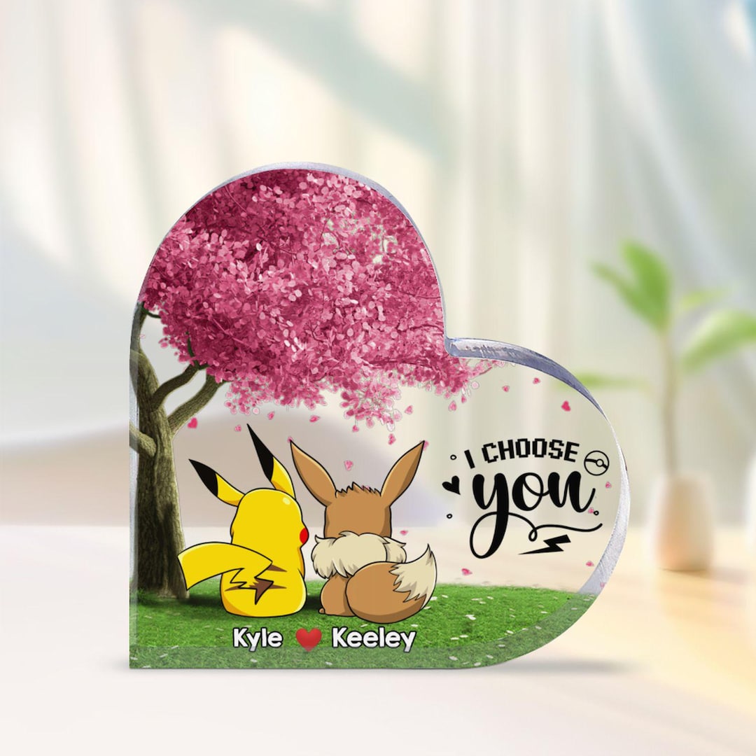 Personalized Pokemon Anniversary, Valentine's Day Acrylic Plaque ...