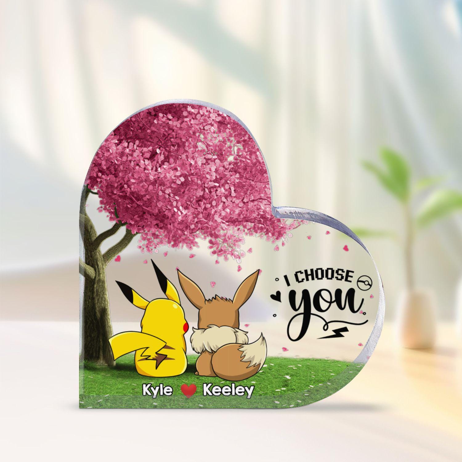 Personalized Pokemon Anniversary, Valentine's Day Acrylic Plaque ...