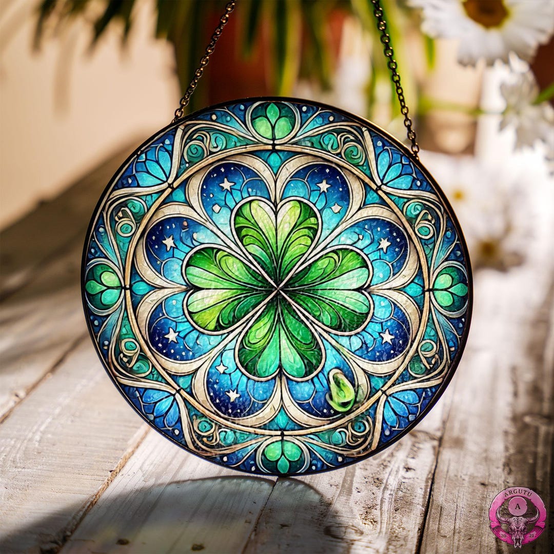 Four Leaf Clover Window Suncatcher, Irish Decor, St. Patrick's Day ...