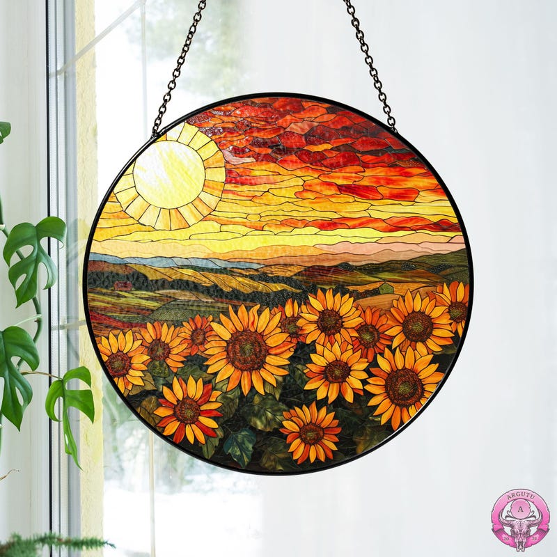 Glass Sunflower - Etsy