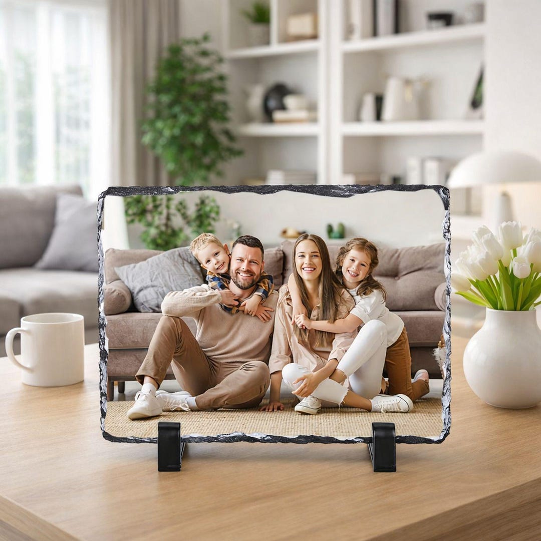 Personalized Slate Photo Frame, Photo Plaque, Personalized Photo Slate ...