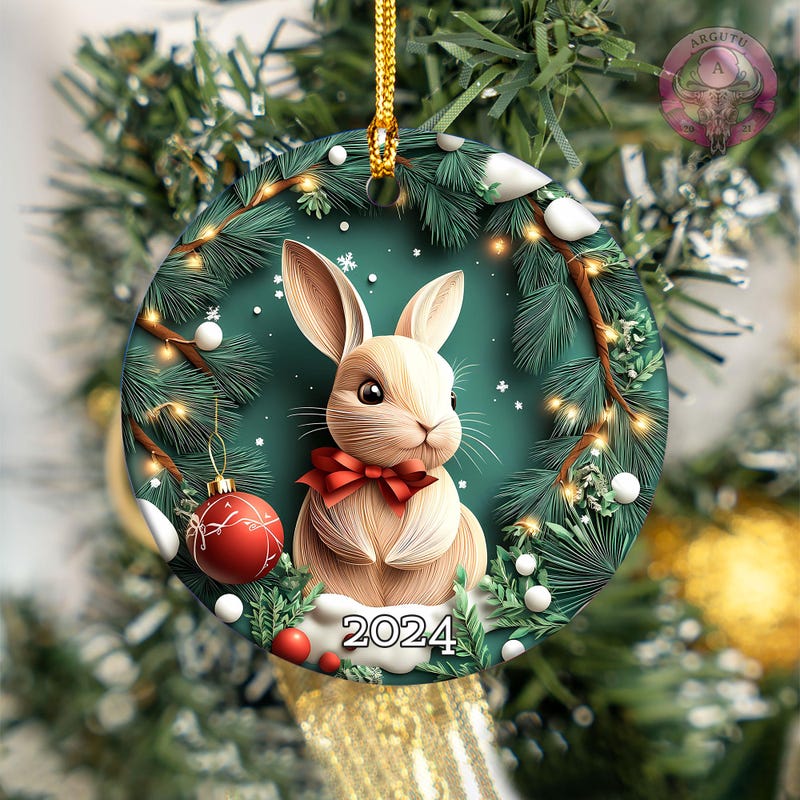 Rabbit Ornament - Etsy
