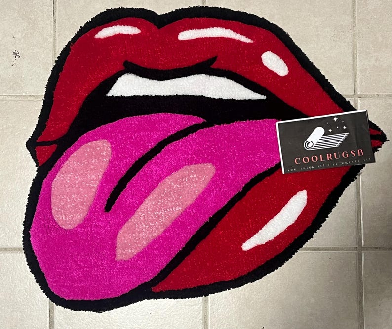 Custom Lip Shaped Rug - Etsy