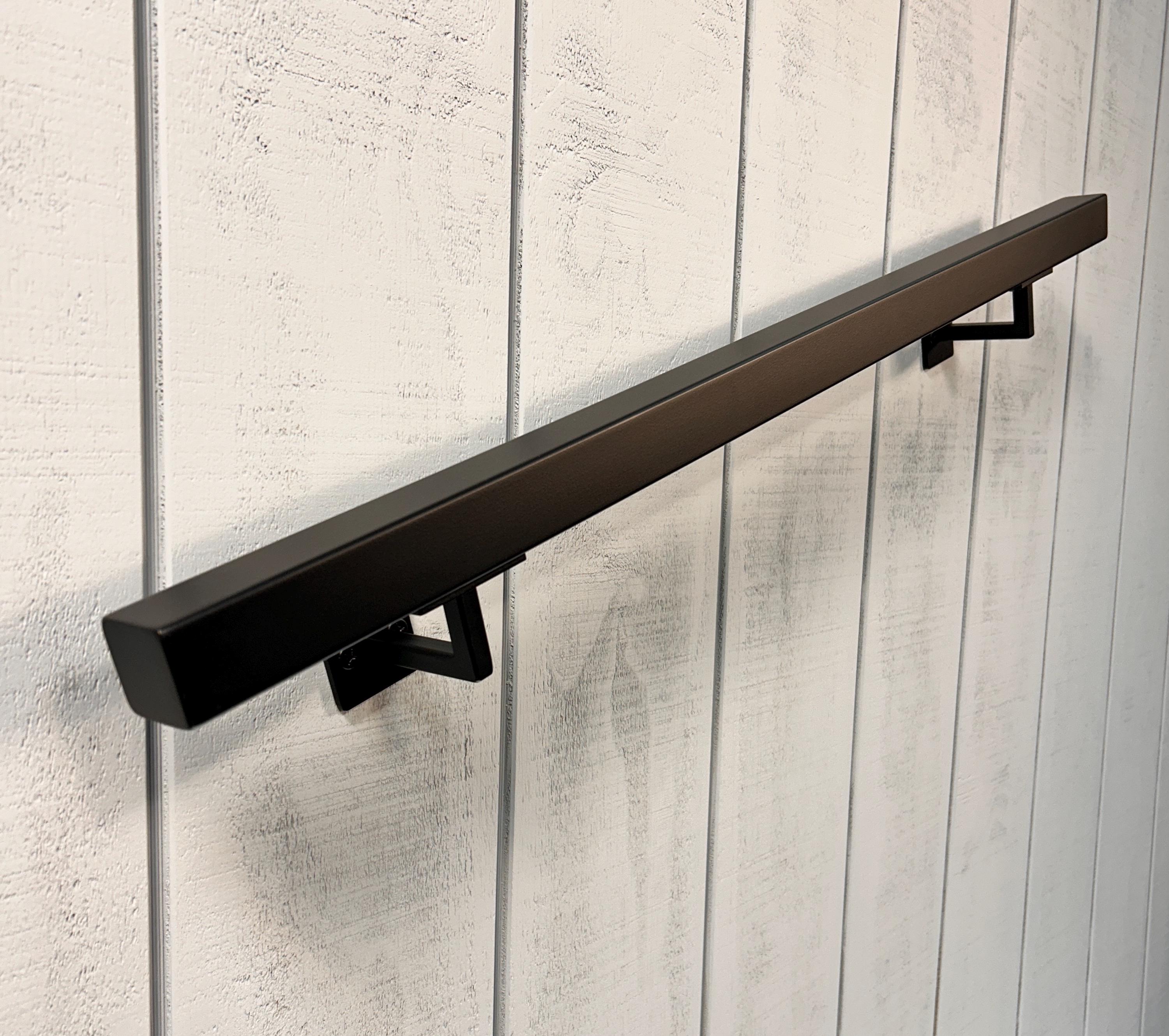 Metal Handrail, 1-1/2 X 1-1/2, Square Bracket, Powder-coated, Straight ...