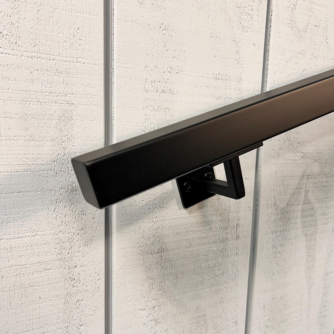 Metal Handrail, 1-1/2 X 1-1/2, Square Bracket, Powder-coated, Straight ...