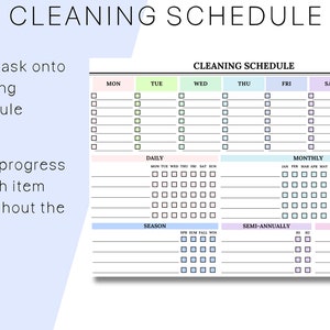 Editable Cleaning Planner: Printable Checklist & Schedule (PDF Download ...