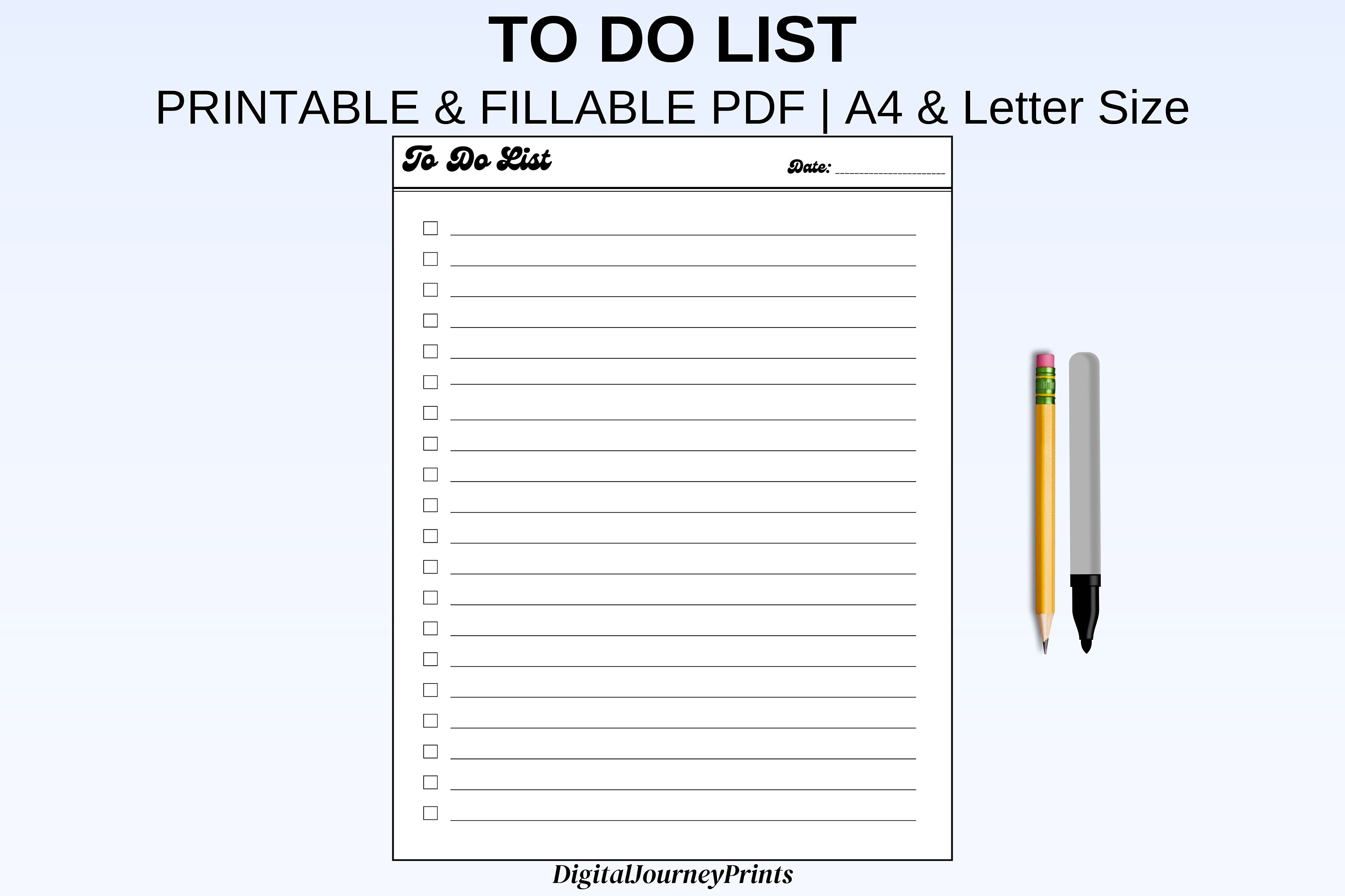 Editable to Do List, to Do List Printable, to Do List, Minimal Weekly ...