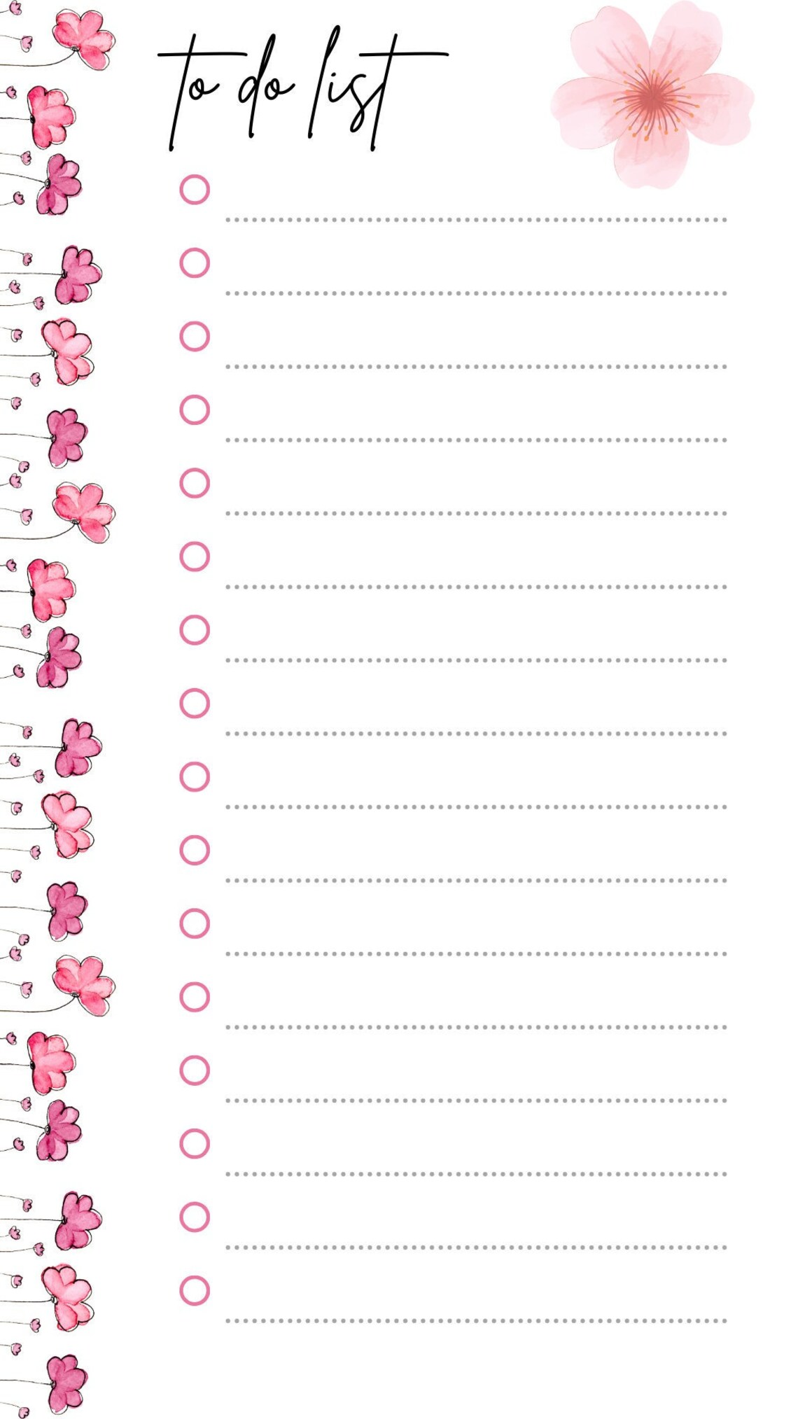 Pink and White Minimal to Do List - Etsy