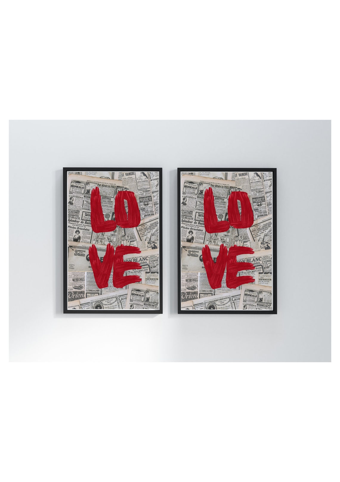 Typography Poster, Love Quote Print, Livingroom Wall Decor, Retro Print ...