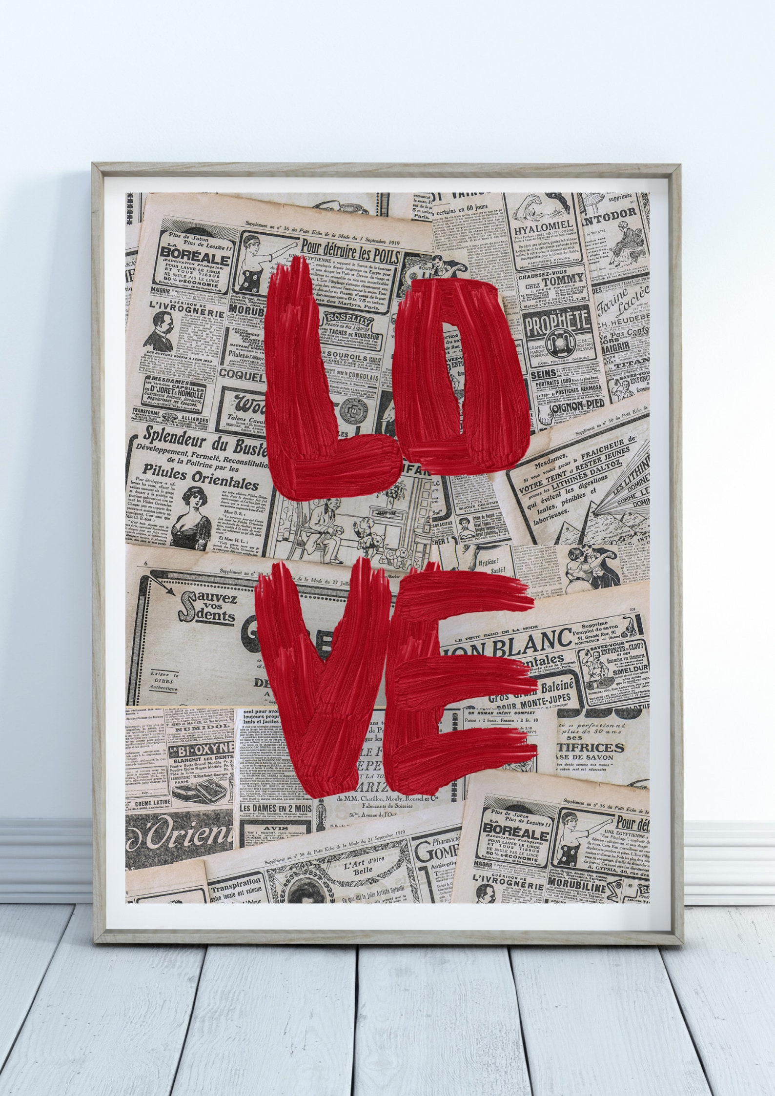 Typography Poster, Love Quote Print, Livingroom Wall Decor, Retro Print ...