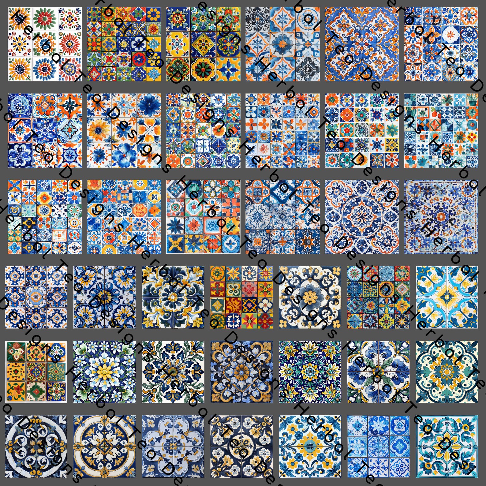 111 Celestial Spanish Tiles Seamless Patterns Multi Color Tile Patterns With Intricate Patterns ...