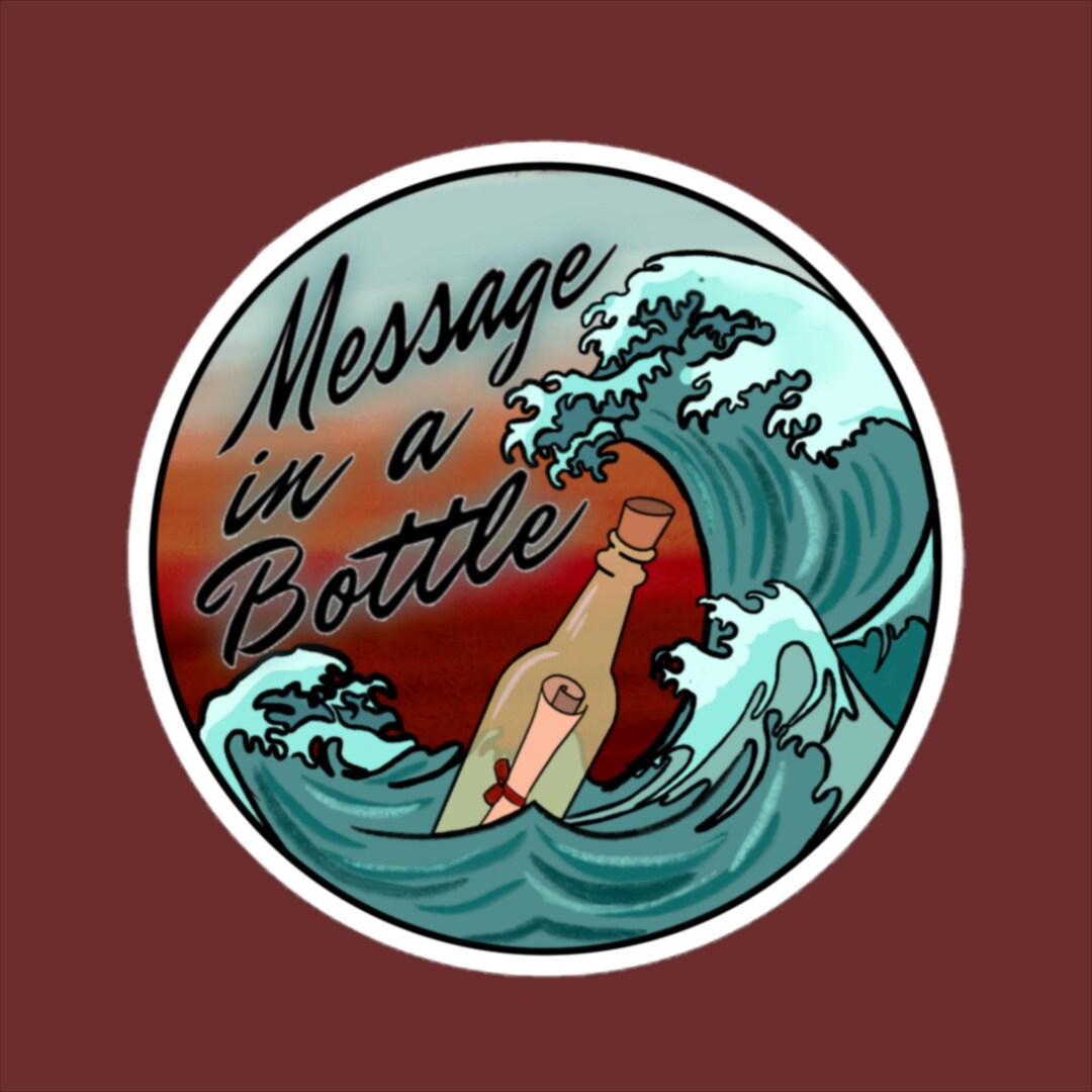 Taylor Swift Message in a Bottle Red Sticker - Etsy