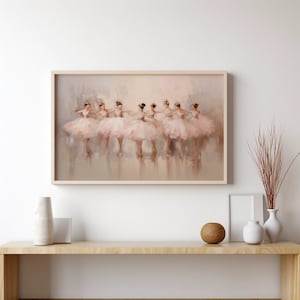 Pink Ballerinas Art - Ballet, Downloadable Wall Art, Original Digital ...
