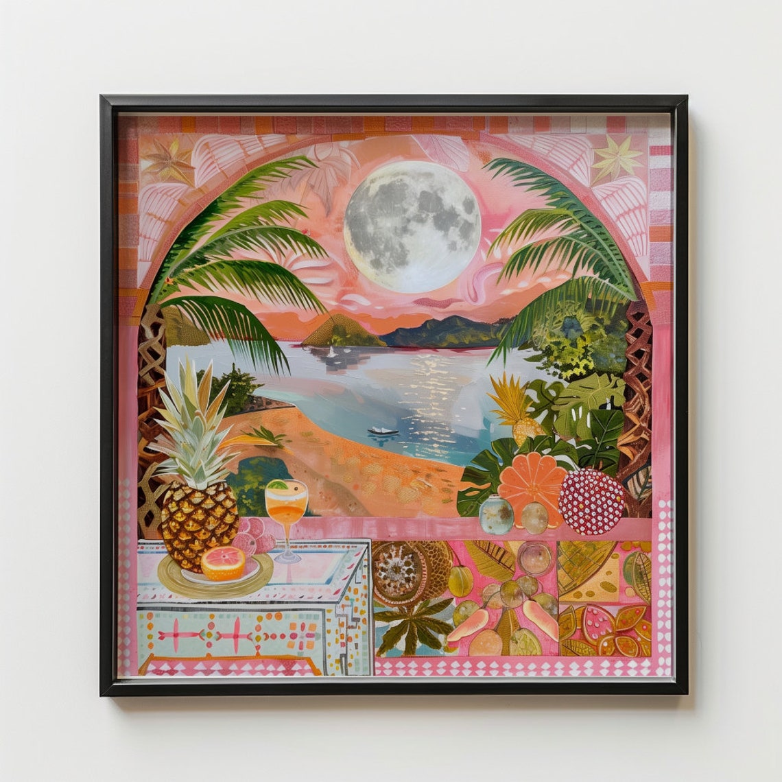Paradise by Moonlight Art - Tropical Fruit, Exotic, Mediterranean Vibes ...