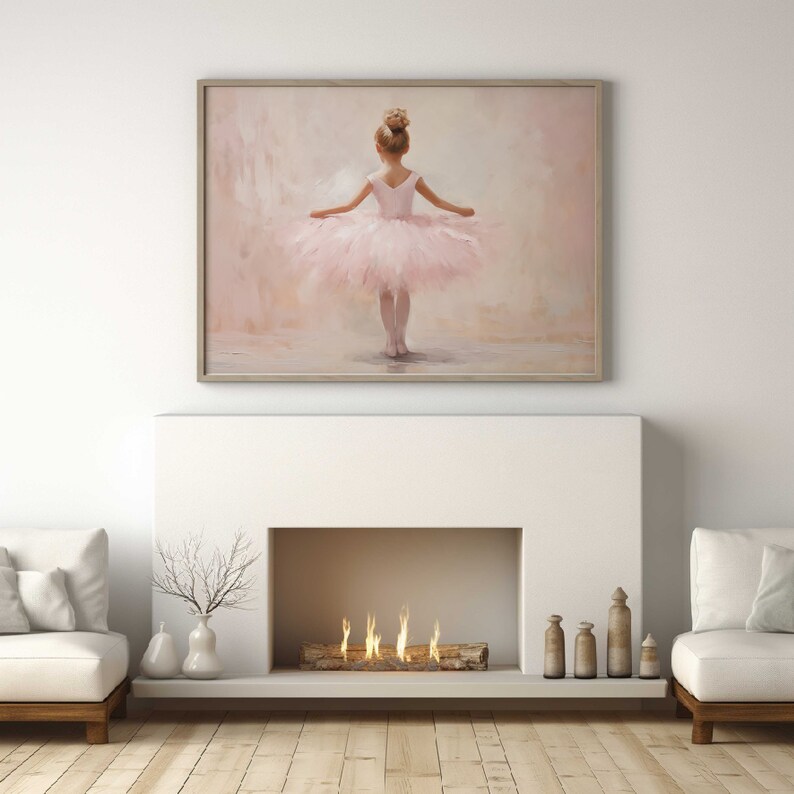 Tiny Dancer Ballet Art - Ballerina, Toddler, Pink, Downloadable Wall ...