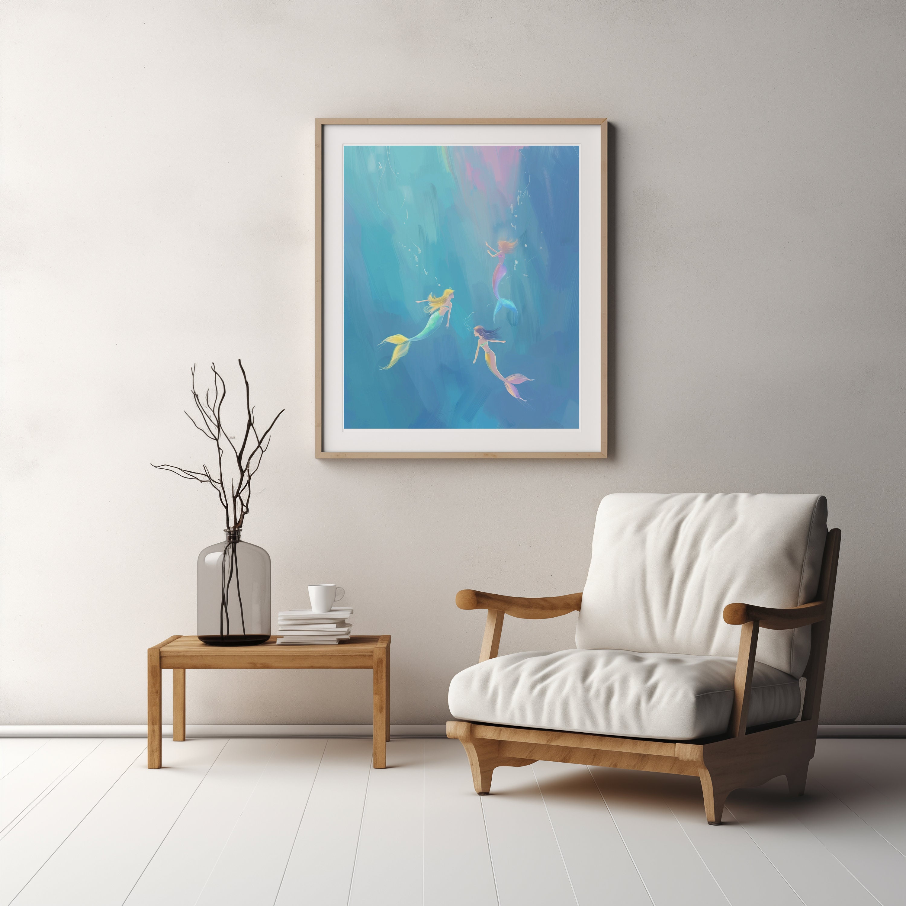 Pastel Mermaids Art - Instant Download, Magical, Mythical, Fairy Tale ...