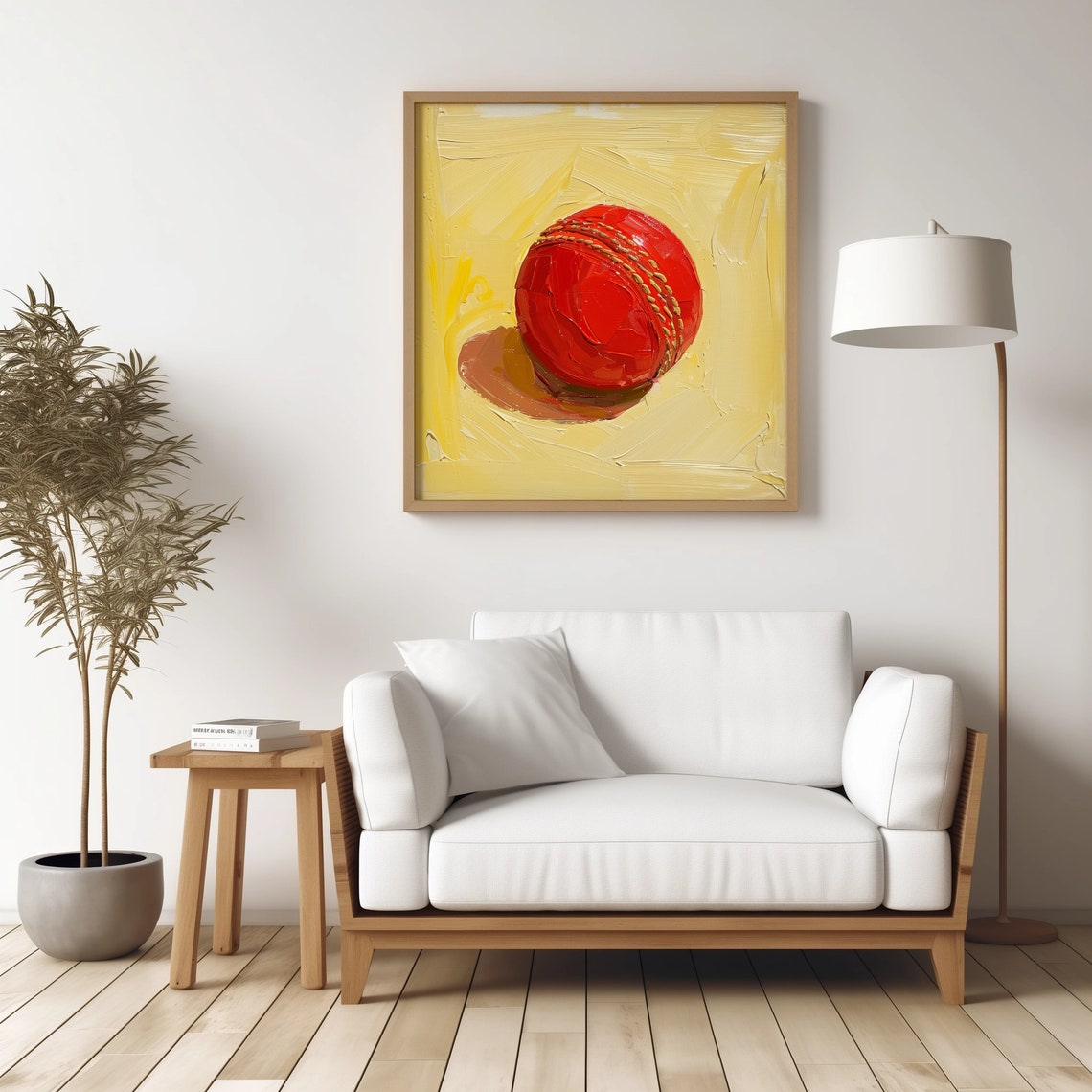 Cricket Ball Art - Downloadable Wall Art, Original Oil Textured ...