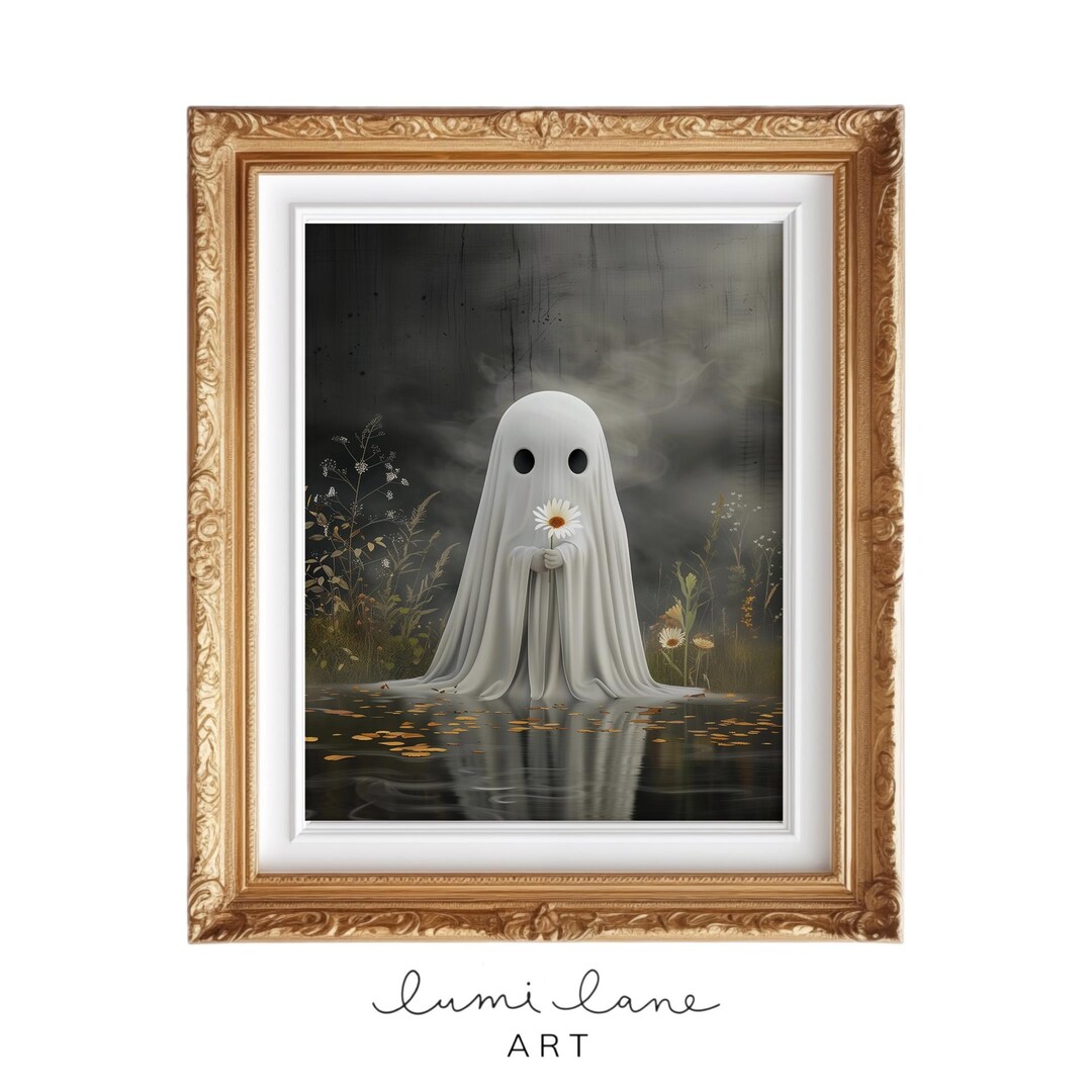 Daisy Ghost by the Lake Art - PRINTABLE Art, Pretty Halloween Art ...