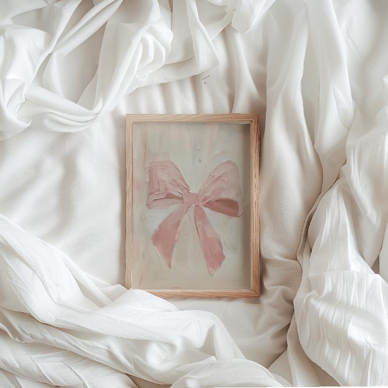 Pink Bow Art - Pink and Pretty, Beautiful, Ribbons and Bows, Oil ...