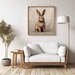Brown Bunny Art Downloadable Wall Art, Original Textured Painting ...