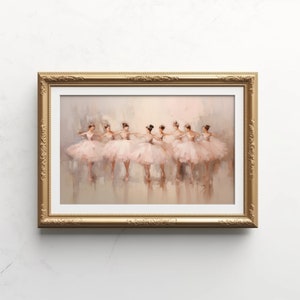 Pink Ballerinas Art - Ballet, Downloadable Wall Art, Original Digital ...