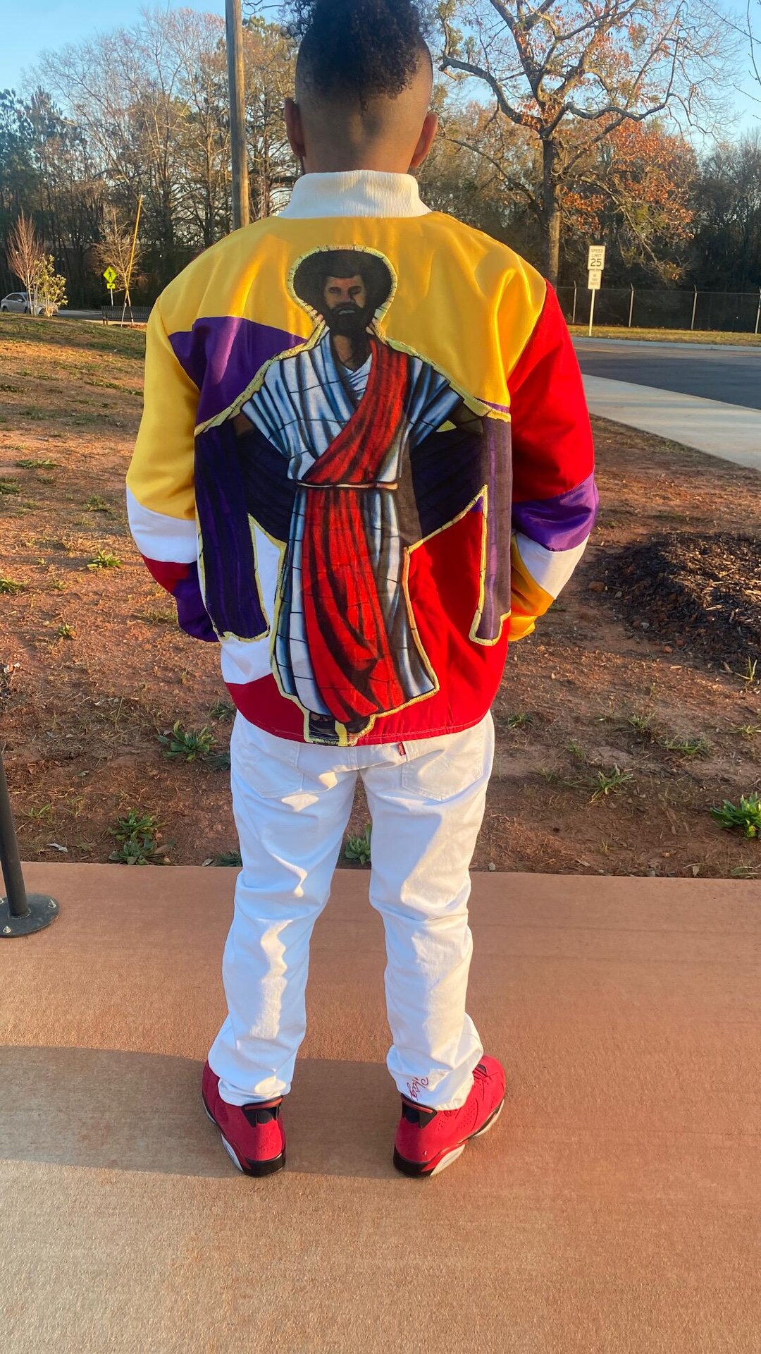 Gbàgi Black Jesus Jacket. Size M. 1 OF 1 - Etsy