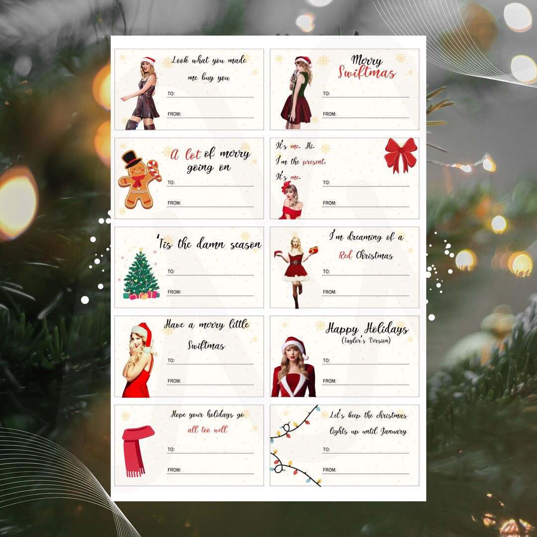 Taylor Swift Themed Gift Tags - Etsy