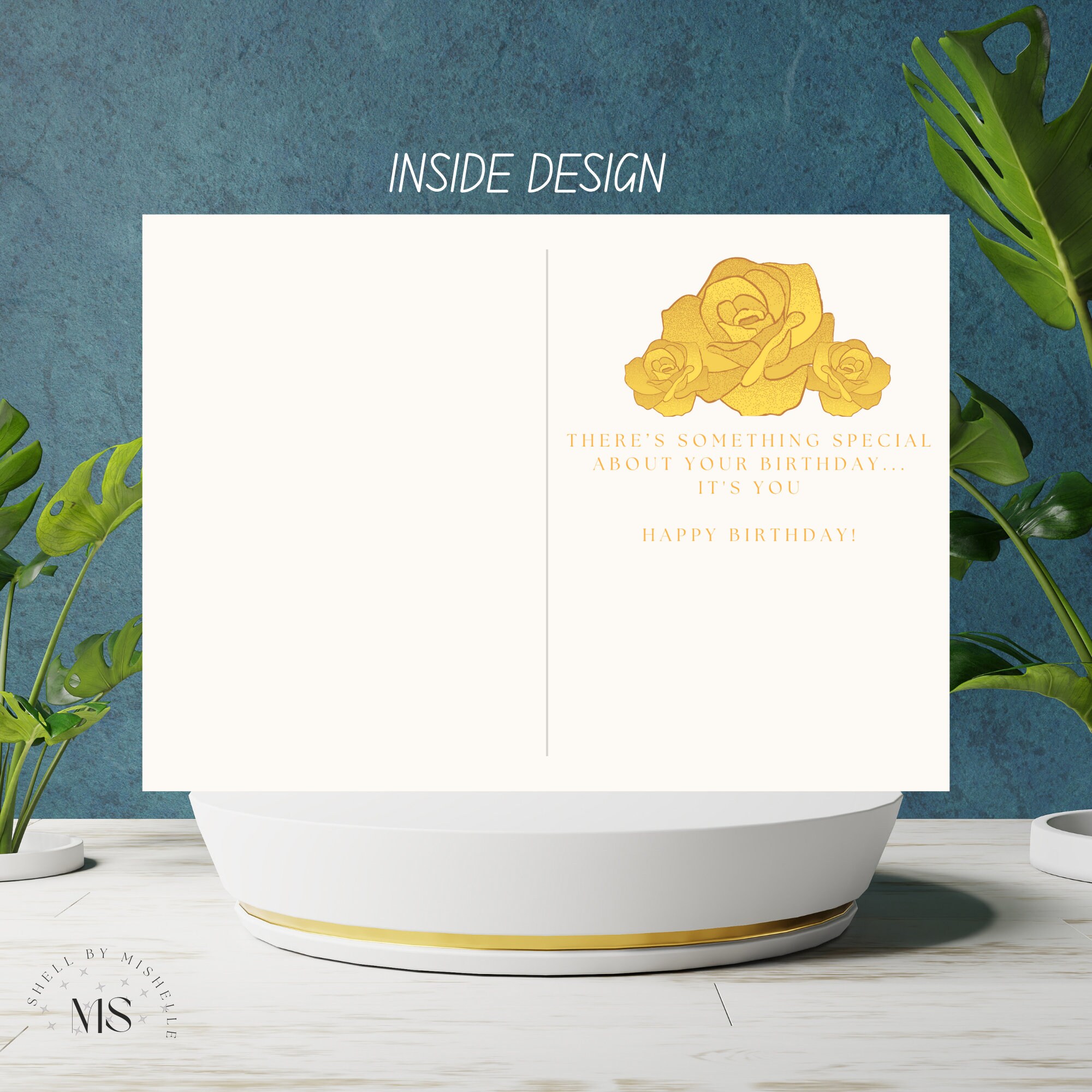 Yellow Rose Birthday Card - Etsy