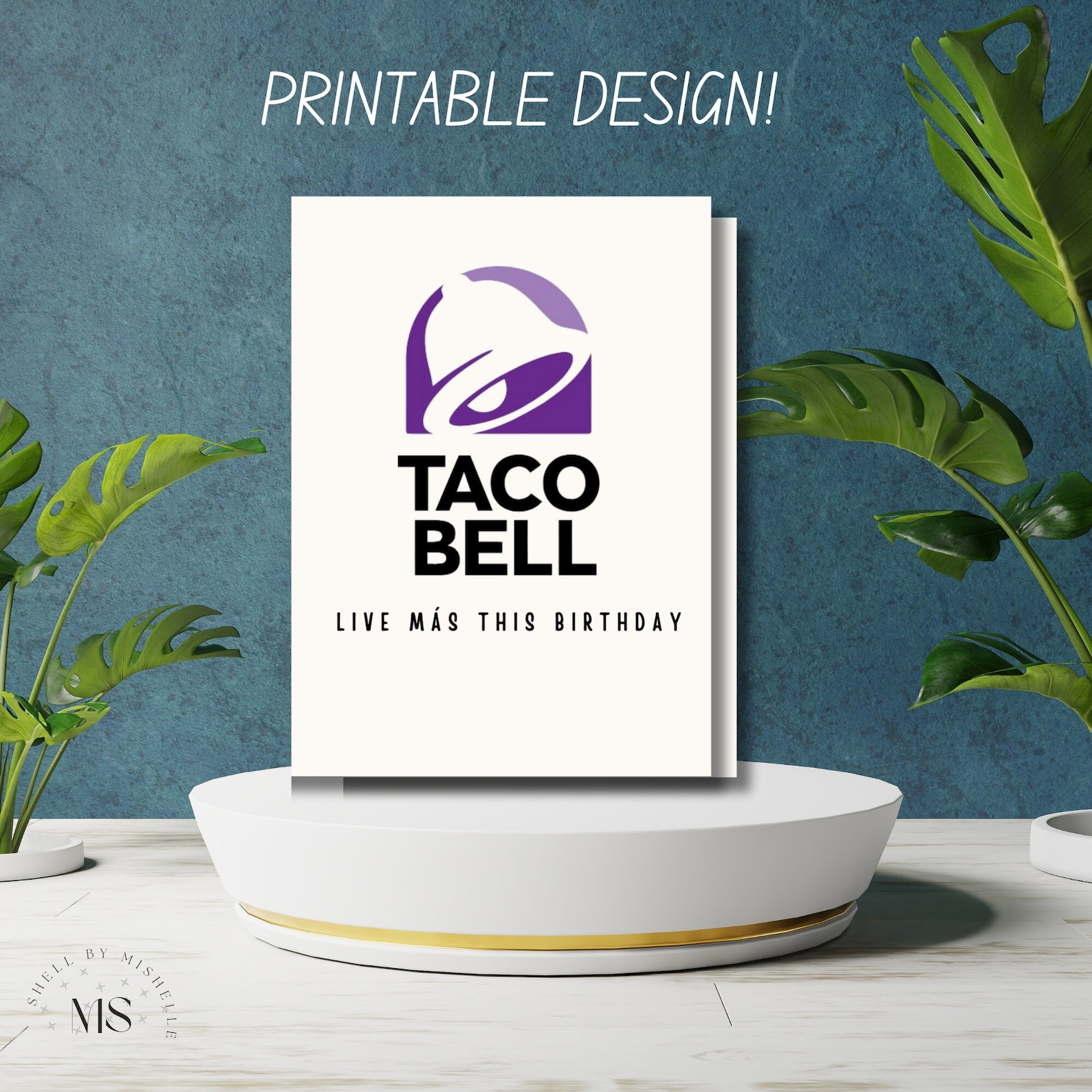 Taco Bell Birthday Card - Etsy