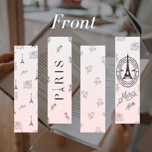 Paris and Eiffel Tower Bookmarks - Etsy