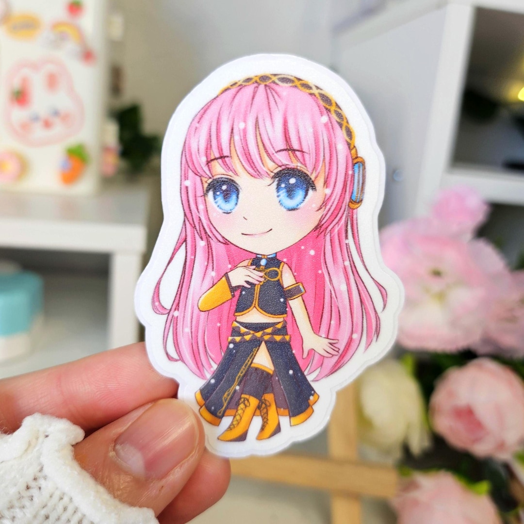Megurine Luka Vocaloid Sticker Kawaii Anime Sticker Cute Waterproof ...