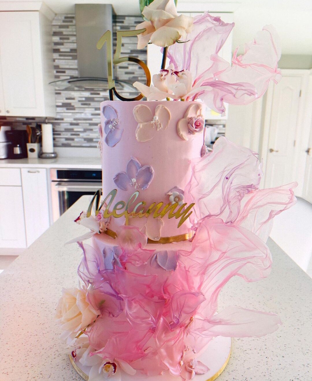 Fancy Name Cake Charm One Acrylic Layer/engagement/custom Name/birthday ...