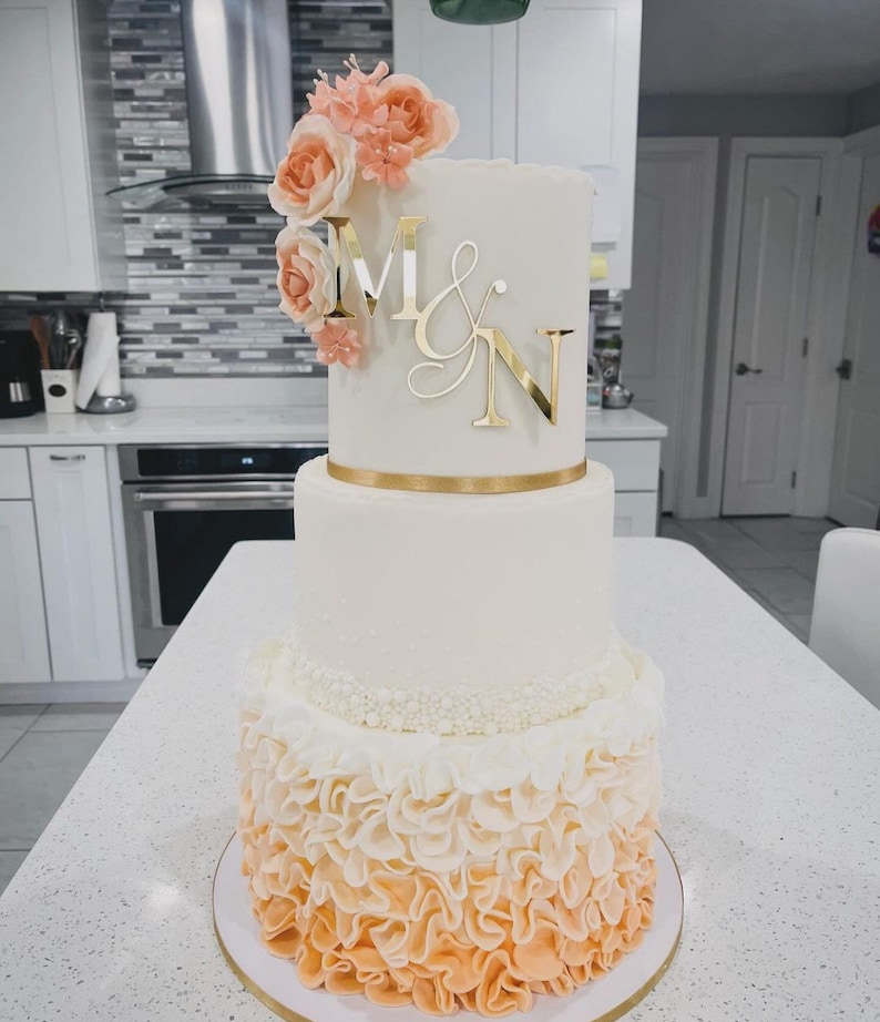 Wedding Initial Fancy Cake Charm/engagement/personalized/personalized ...