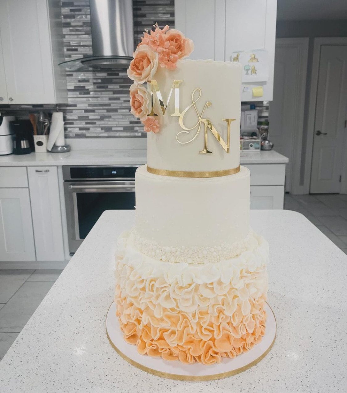 Wedding Initial Fancy Cake Charm/engagement/personalized/personalized ...